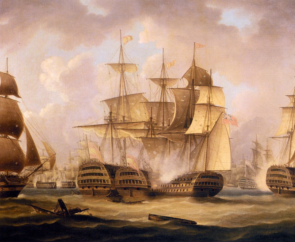 The Battle Of Cape St. Vincent, February 14, 1797, The San Nicolas And ...