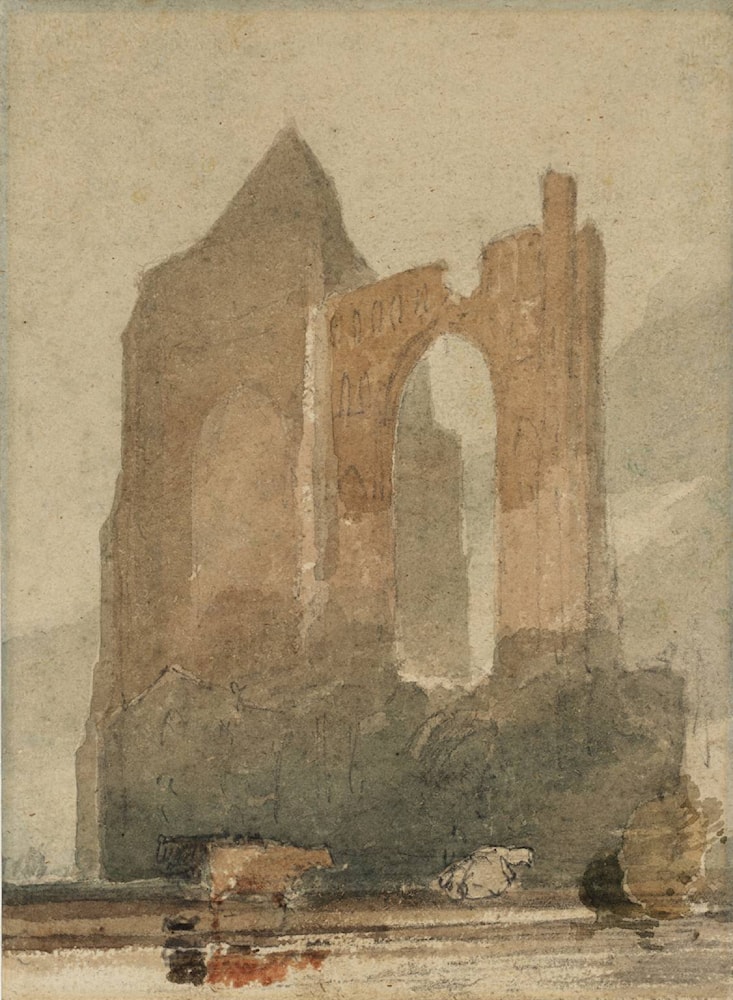 Crowland Abbey by John Sell Cotman - Art Renewal Center
