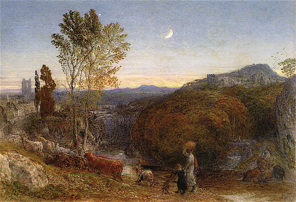Going Home at Curfew Time by Samuel Palmer - Art Renewal Center