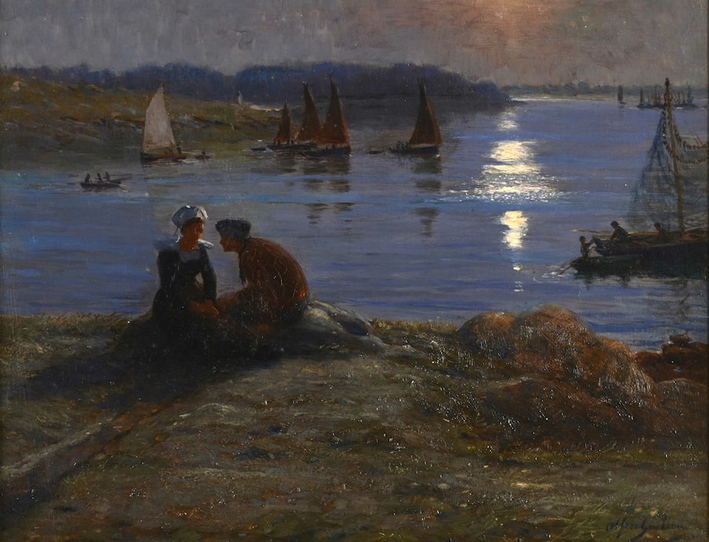 Romance au clair de lune by Alfred Guillou - Art Renewal Center