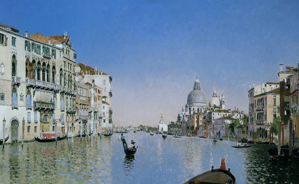 Gondola on the Grand Canal by Martin Rico y Ortega - Art Renewal Center