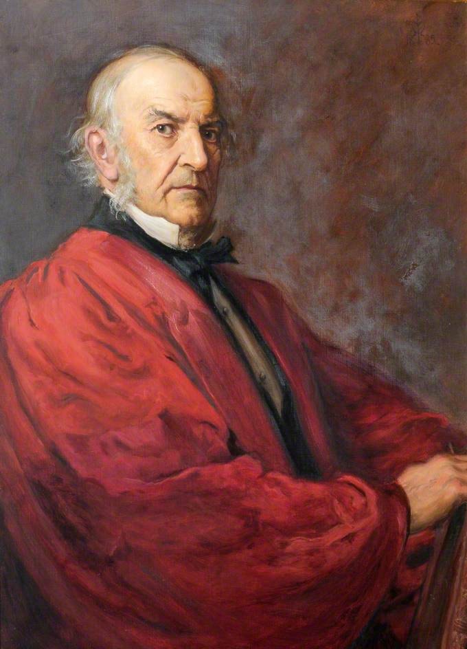 William Gladstone (1809–1898), Seated in DCL Robes, Christ Church ...