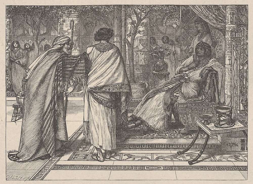 Joseph Presents His Father to Pharoah (Dalziels' Bible Gallery) by ...