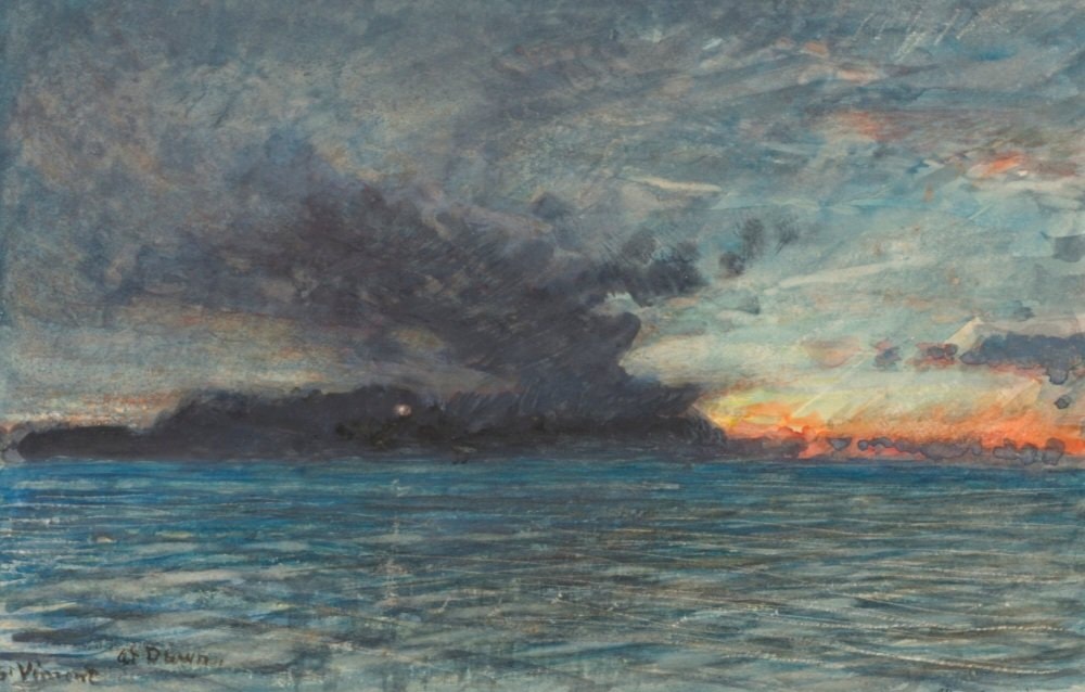 St Vincent at Dawn by Albert Goodwin - Art Renewal Center