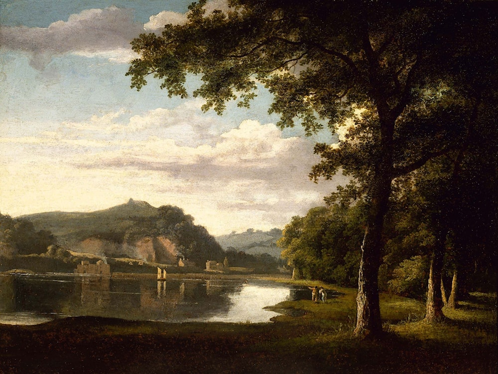 Landscape with View on the River Wye by Thomas Jones - Art Renewal Center