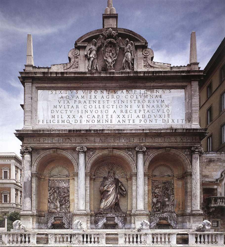 Fontana dell'Acqua Felice (Moses Fountain) by Domenico Fontana - Art ...