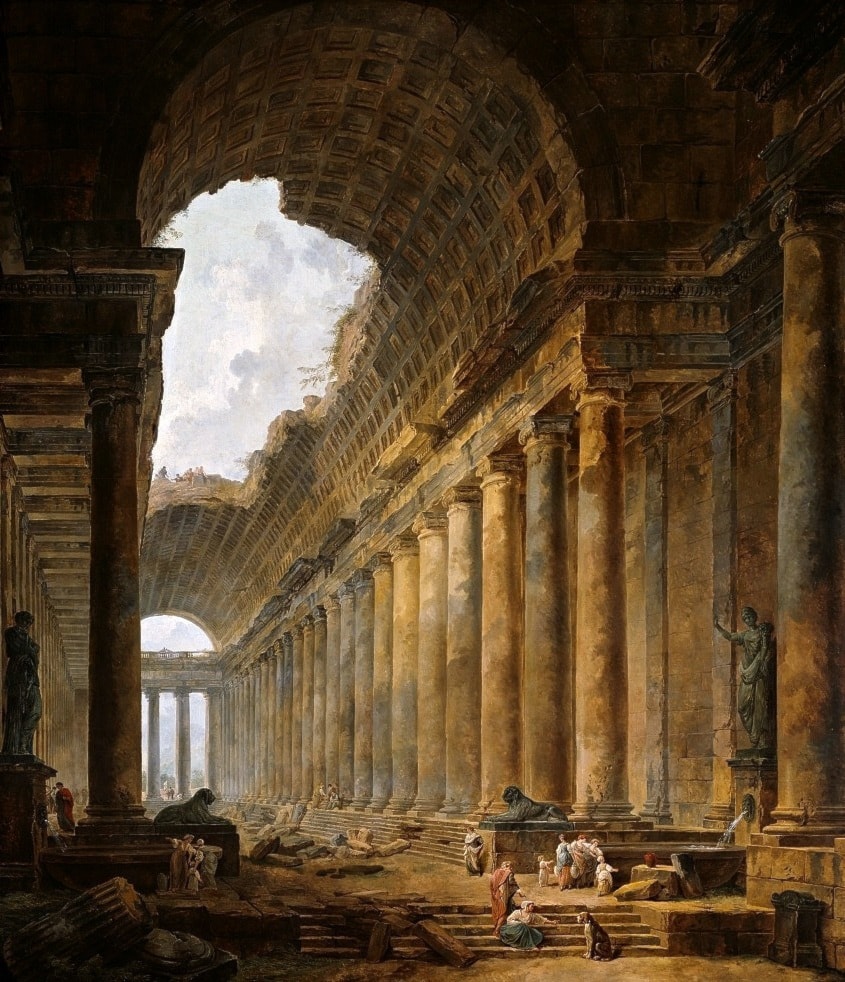 The Old Temple by Hubert Robert - 2 images - Art Renewal Center