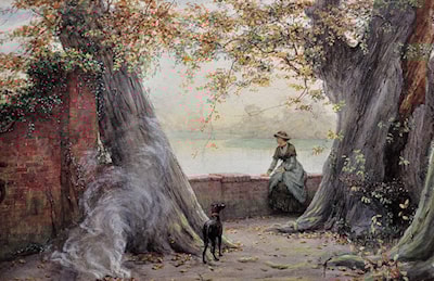 The Old Farm Garden by Frederick Walker - Art Renewal Center