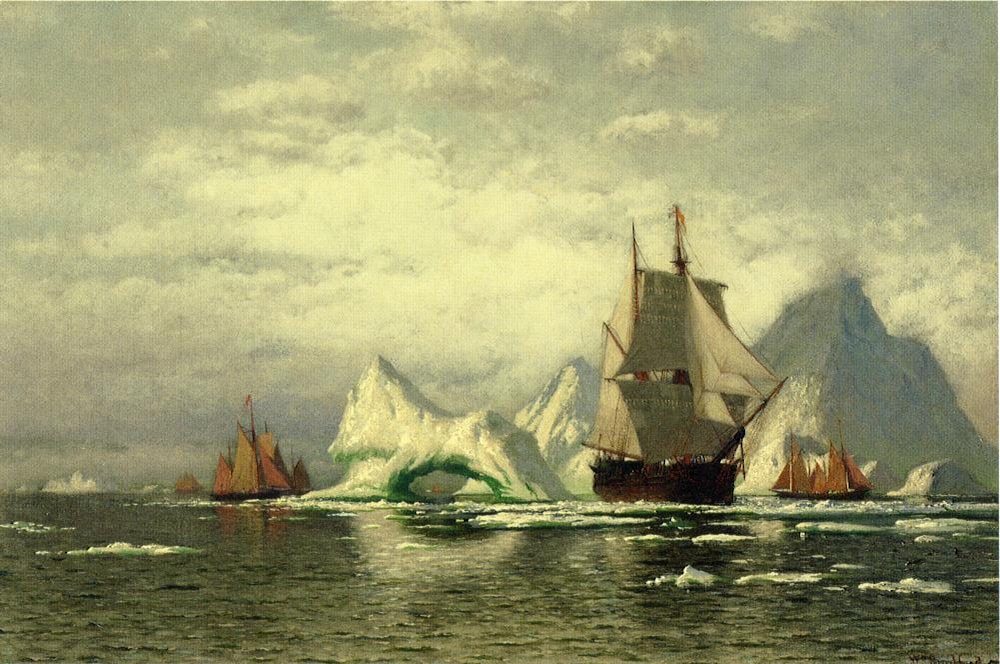 Arctic Whaler Homeward Bound Among the Icebergs by William Bradford - Art Renewal Center