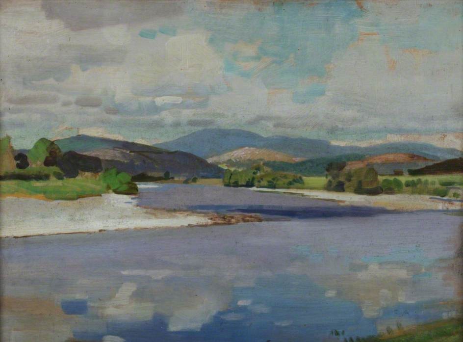 The Merrick Group and River Dee, Galloway by Fred Appleyard - Art ...