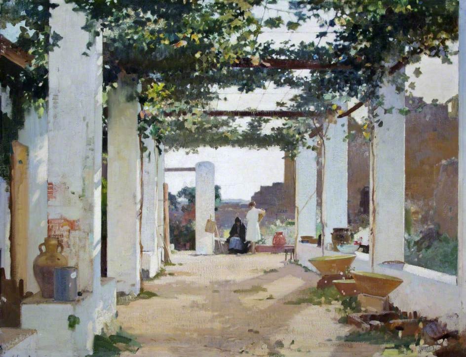 A Pergola in Spain by Fred Appleyard - Art Renewal Center