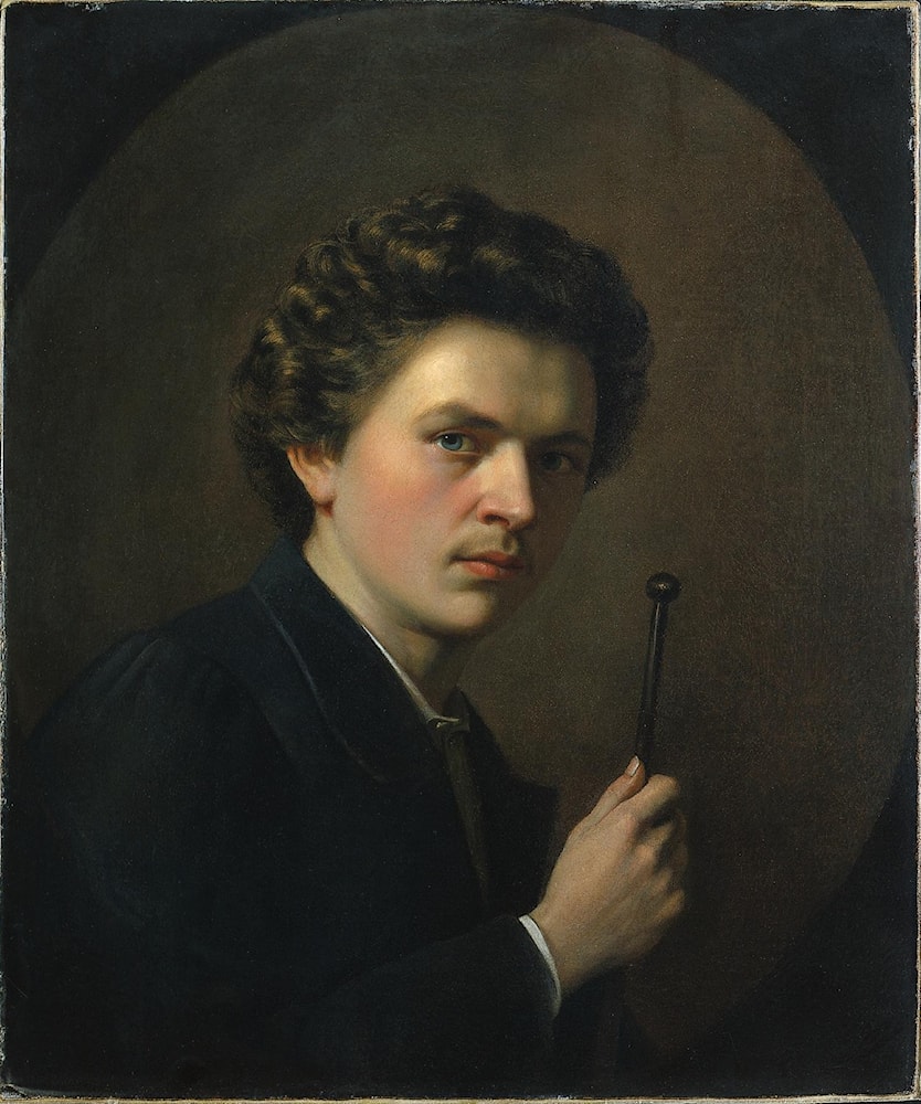Self-portrait with a maulstick by Henri Alexandre Georges Regnault ...