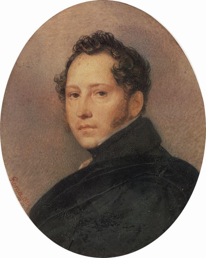 Portrait of the Artist Sylvester Shchedrin by Karl Pavlovich Bryulov ...