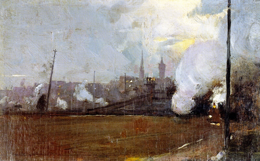 Evening Train to Hawthorn by Tom Roberts - Art Renewal Center