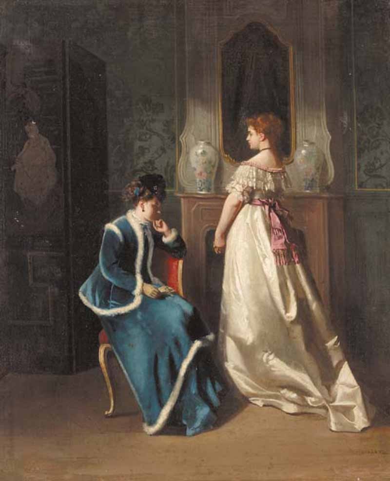 The Visitor by Gustave Jean Jacquet - Art Renewal Center
