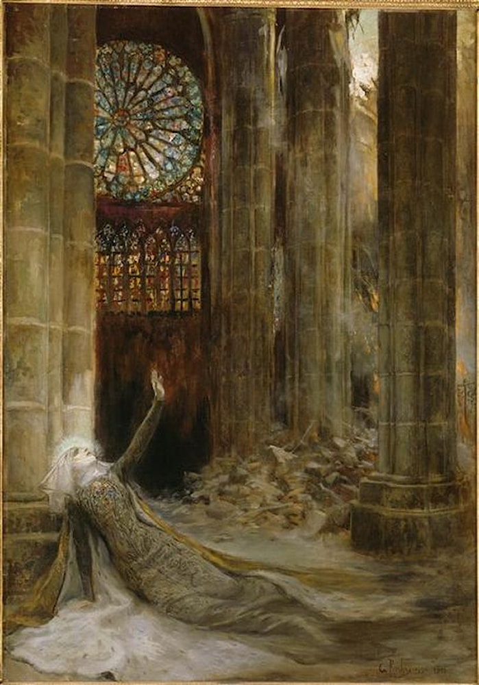 Interior of a Cathedral by Georges Antoine Rochegrosse - Art Renewal Center