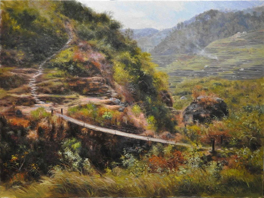 Sagada Landscape by Orley Ypon - Art Renewal Center