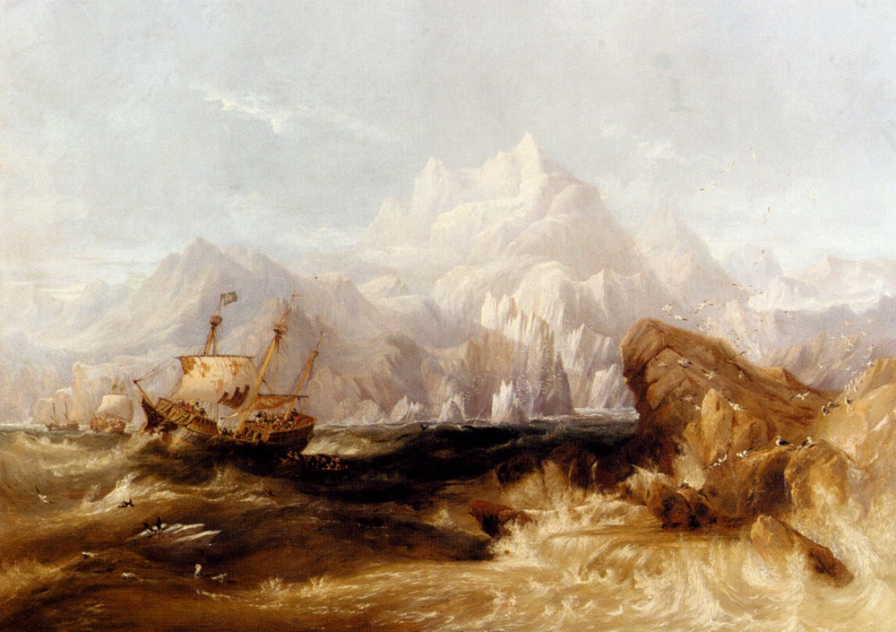 ARC / Sir Martin Frobisher's Ships Aid, Michael, And Gabriel On The ...