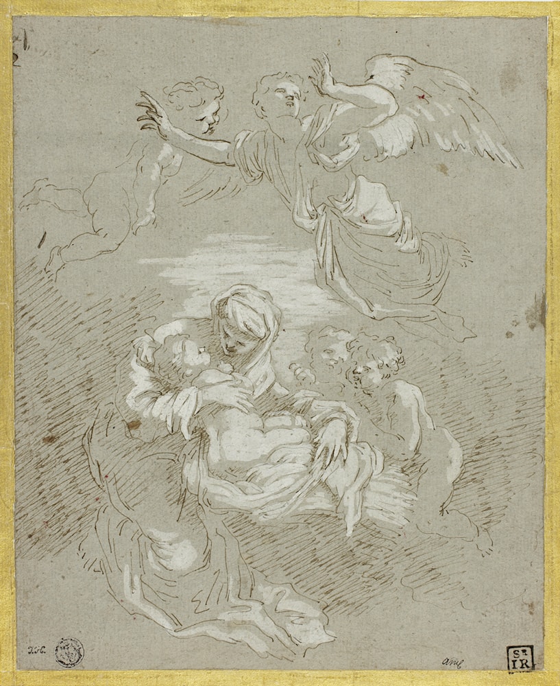 Madonna and Child with Angels by Johann Carl Loth - Art Renewal Center