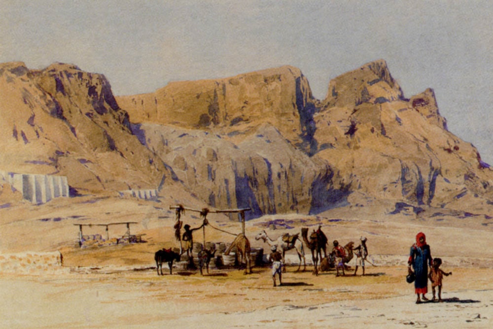 A Camel Train At Aden by Charles Wilda - Art Renewal Center