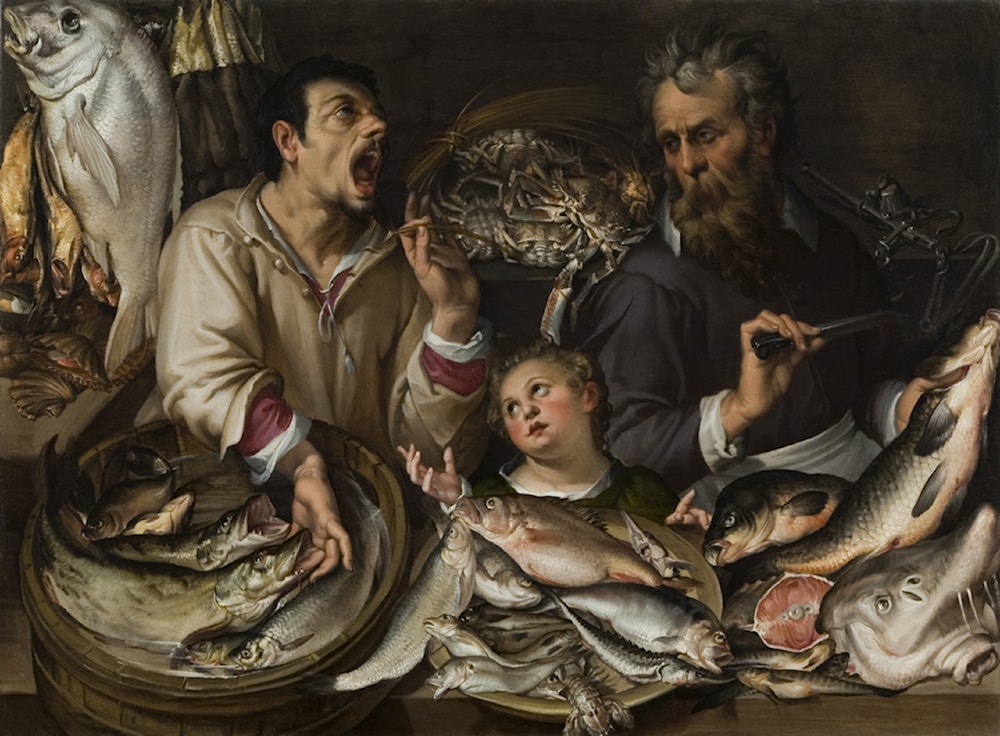 The Fishmongers by Bartolomeo Passerotti - Art Renewal Center
