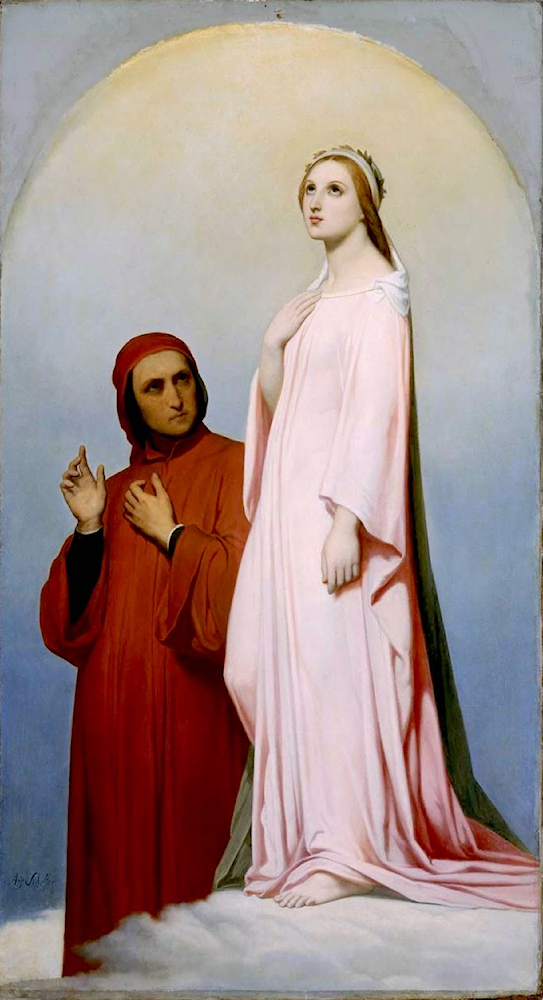 Dante and Beatrice by Ary Scheffer - Art Renewal Center