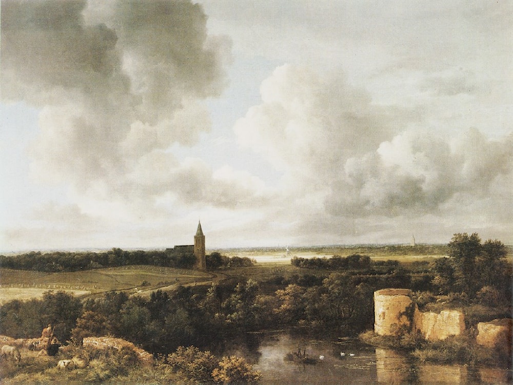 Landscape with Church and Ruined Castle by Jacob van Ruisdael - Art ...