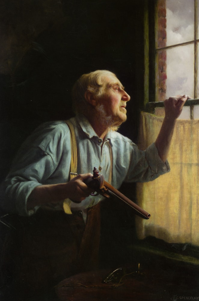 Zeppelins by Charles Spencelayh - Art Renewal Center