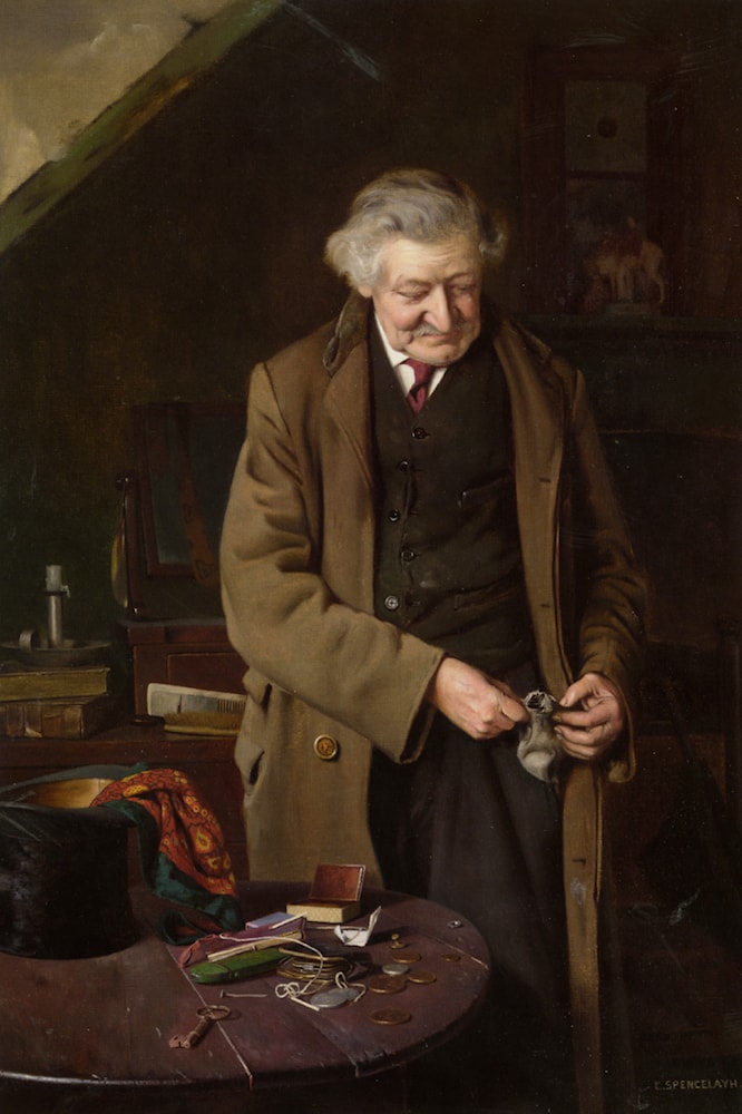 The Cause of All The Trouble by Charles Spencelayh - Art Renewal Center