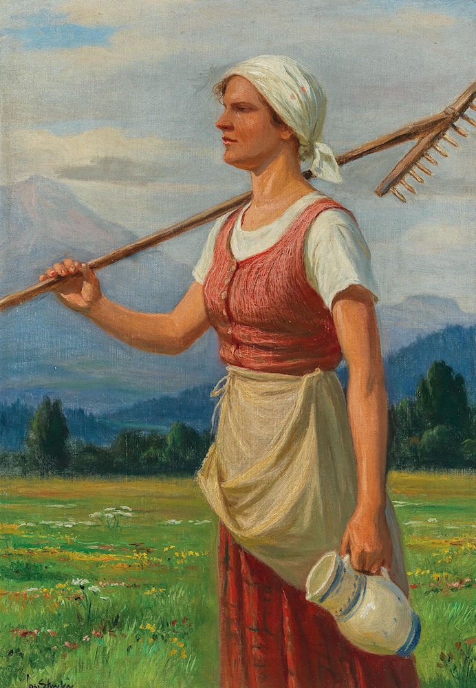 Returning Home From the Field by Josef Straka - Art Renewal Center