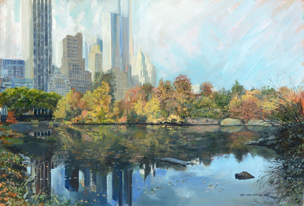 The Fall- Central Park South by Doug Zider - Art Renewal Center