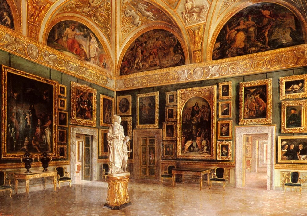 The Interior Of The Pitti Palace by S. Corsi - Art Renewal Center