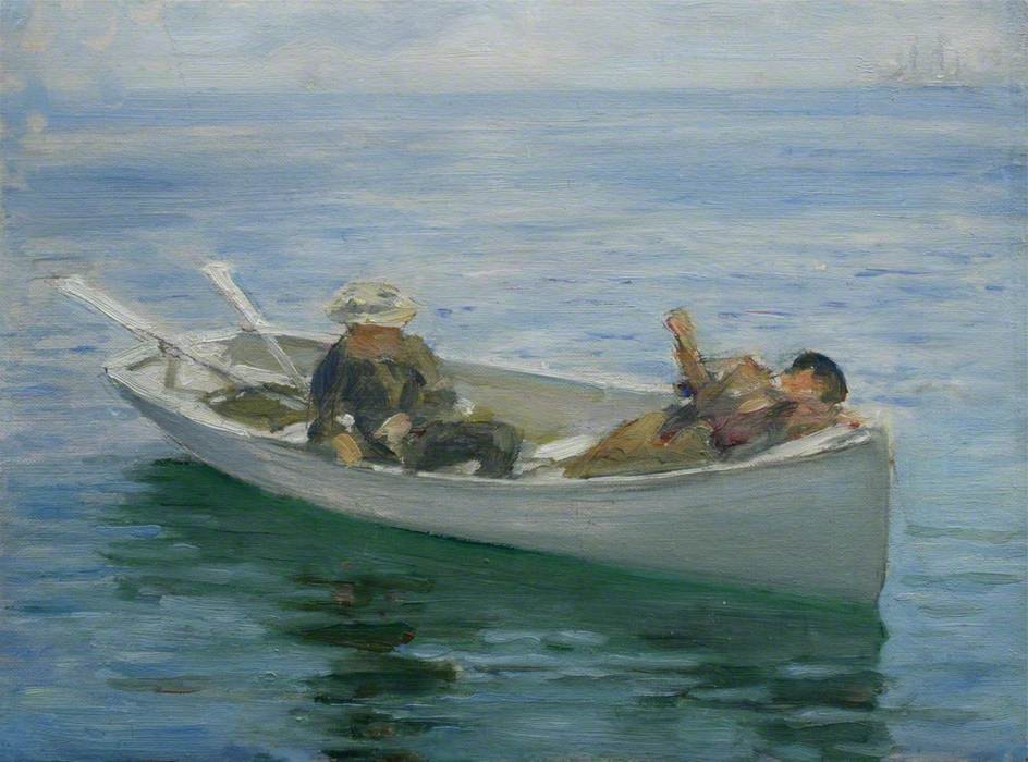 Study for 'Idyll of the Sea' by Henry Scott Tuke - Art Renewal Center