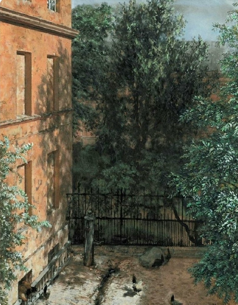 View into a Garden by Adolph von Menzel - Art Renewal Center