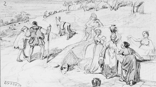 The Fable of the Miller, His Son and the Donkey No. 2 by Elihu Vedder ...