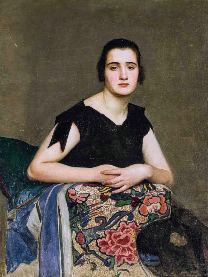 The Black Dress by George Spencer Watson - Art Renewal Center