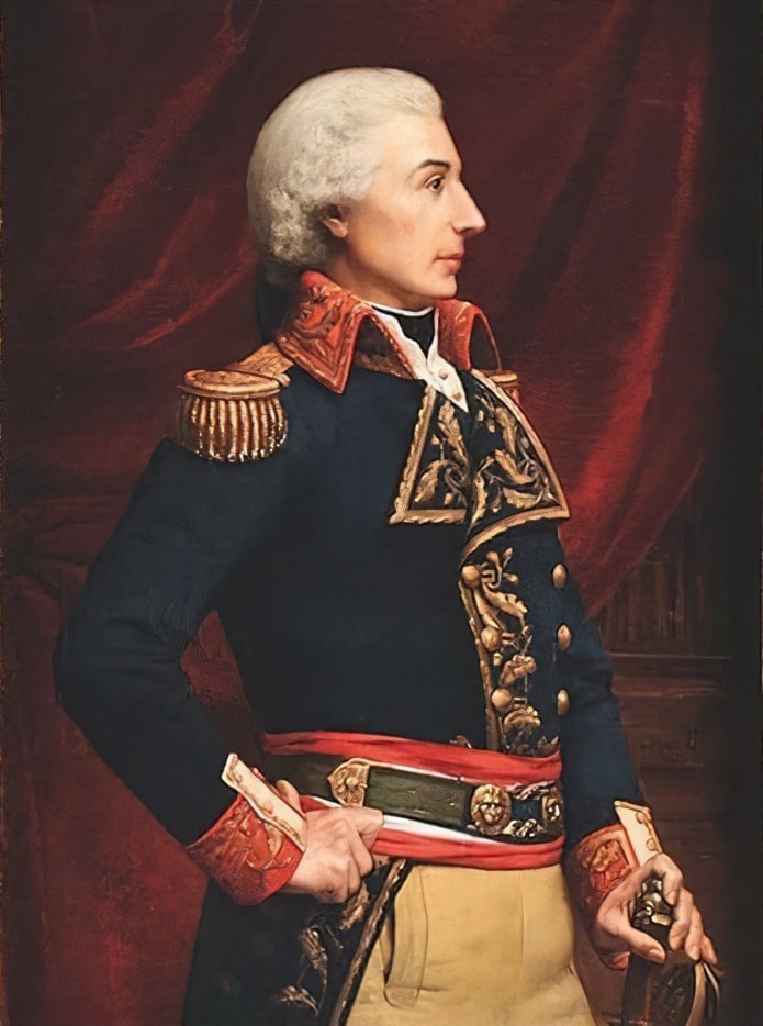 Portrait of Gilbert du Motier Marquis de La Fayette as a General during ...