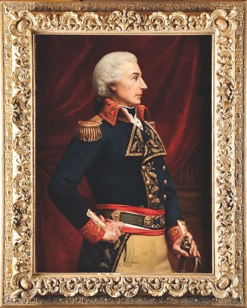 Portrait of Gilbert du Motier Marquis de La Fayette as a General during ...