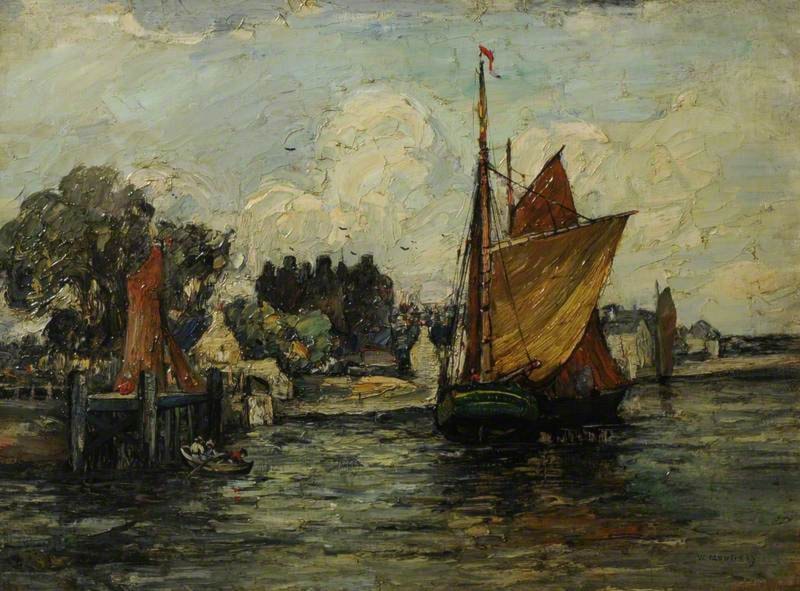 Old Kirkcudbright Pier by William Mouncey - Art Renewal Center