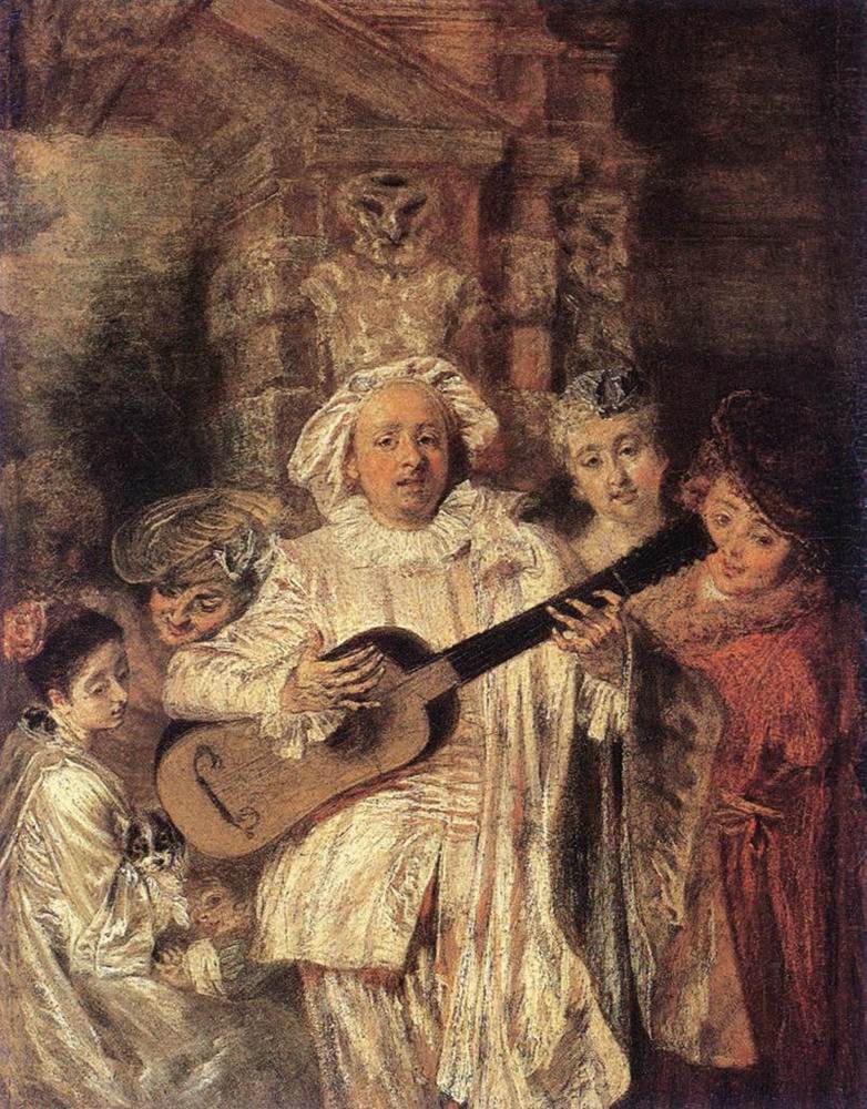 Gilles and his Family by Jean-Antoine Watteau - Art Renewal Center