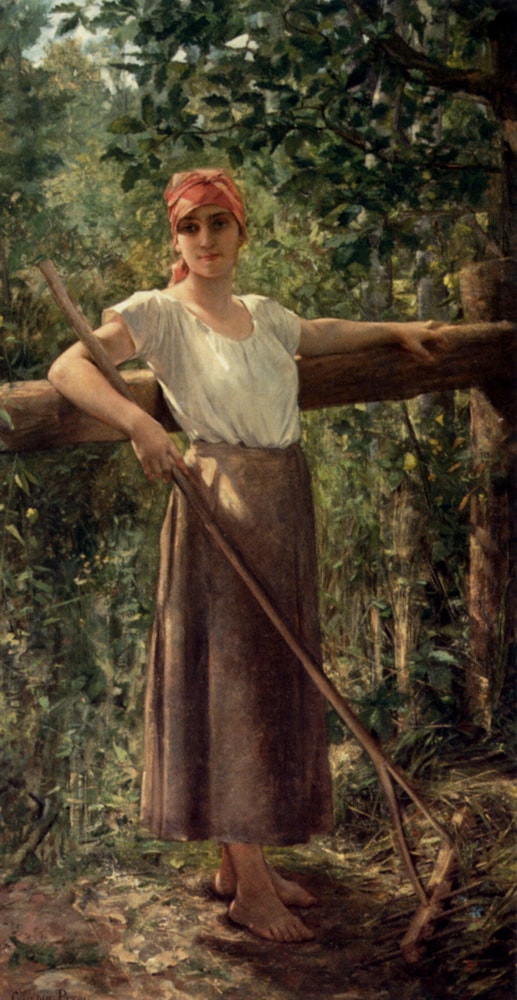 Portrait De Paysanne by Jacqueline Comerre-Paton - Art Renewal Center