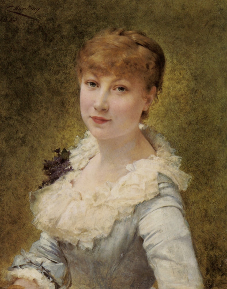 Portrait of a Young Lady by Theobald Chartran - Art Renewal Center