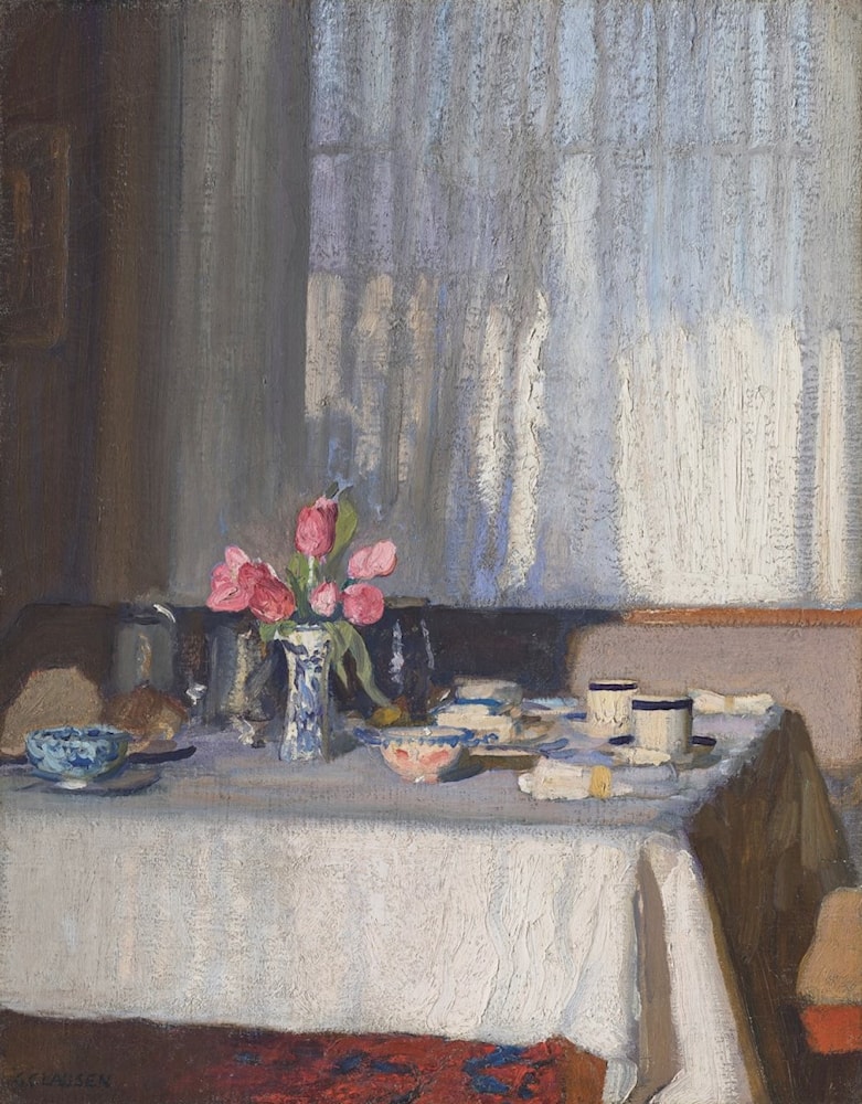 The Breakfast Table by Sir George Clausen - Art Renewal Center