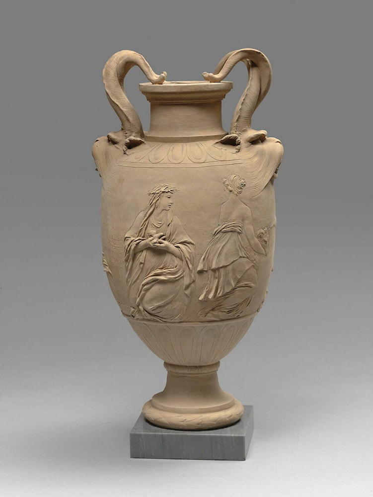 Vase avec décor de cinq femmes faisant un sacrifice by Clodion - 15 ...