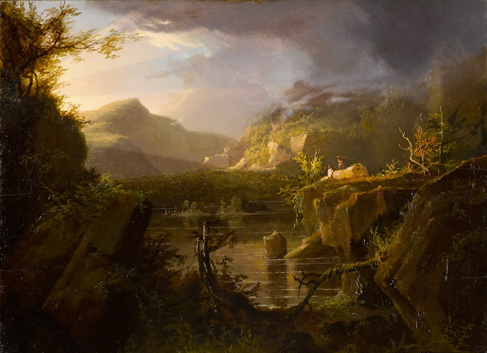 Romantic Landscape by Thomas Cole - Art Renewal Center
