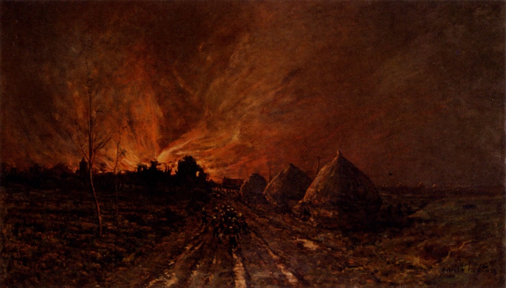 The Conflagration by Emile Breton - Art Renewal Center