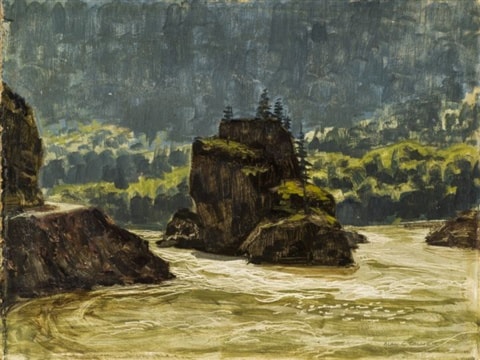 River Landscape by John Collier - Art Renewal Center