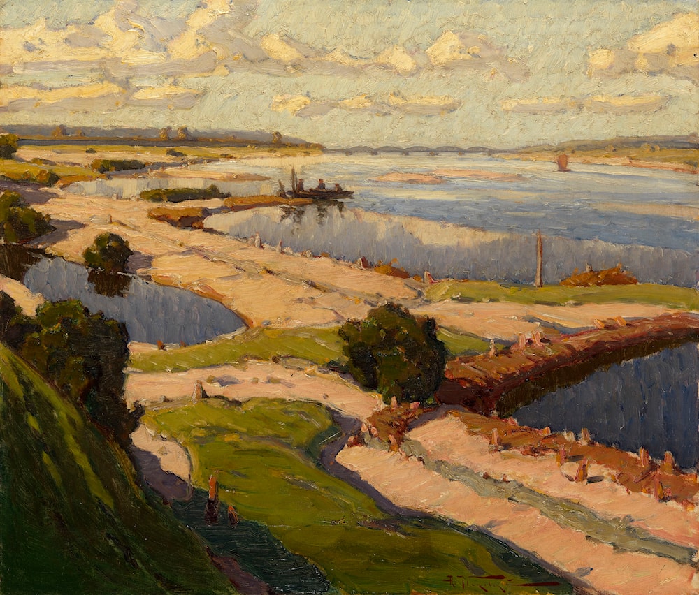 The Volga River by Alexander Vladimirovich Makovsky - Art Renewal Center