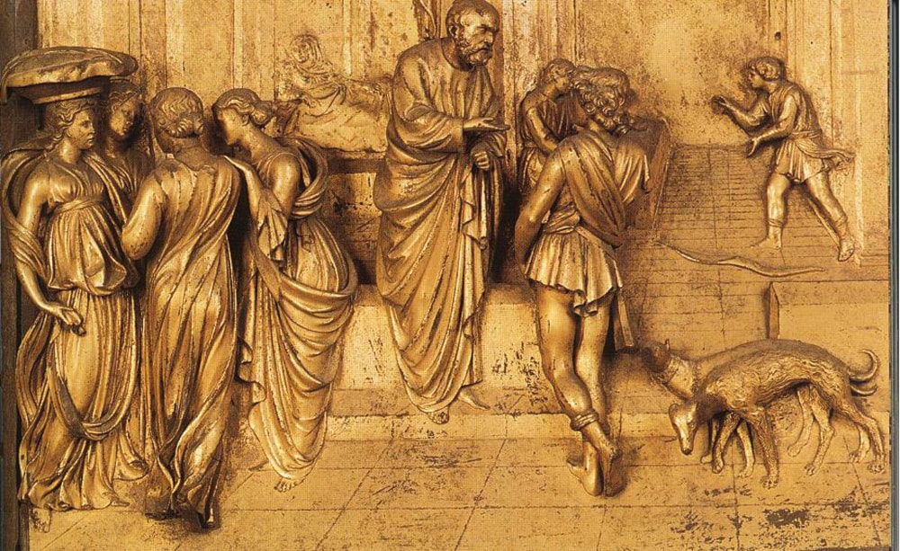 Isaac Sends Esau to Hunt by Lorenzo Ghiberti - Art Renewal Center