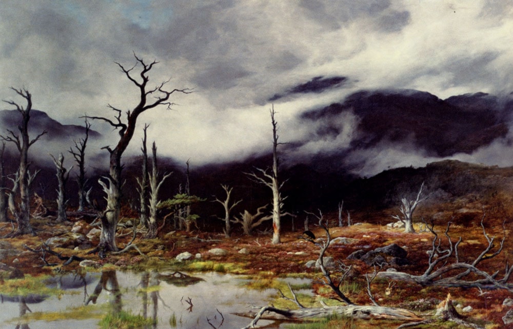 Forlorn Landscape In The Fog by Peter Graham - Art Renewal Center
